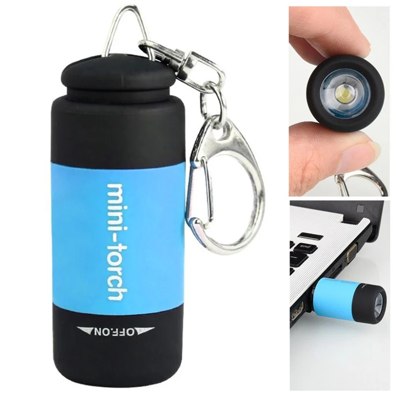 Tiny-Pocket-Torch-LED-Light-USB-Charge-Portable-Key-Ring-Flashlight ...