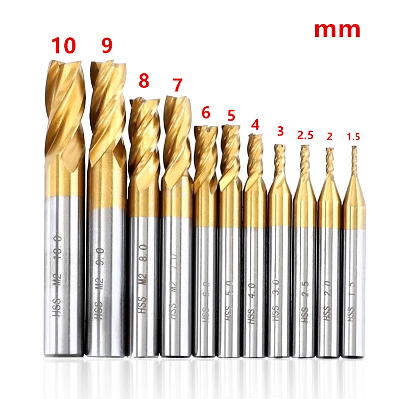 7Pcs-11Pcs-Milling-Cutters-4-Flute-Titanium-Coated-HSS-End-Mill-Set-1-5 ...