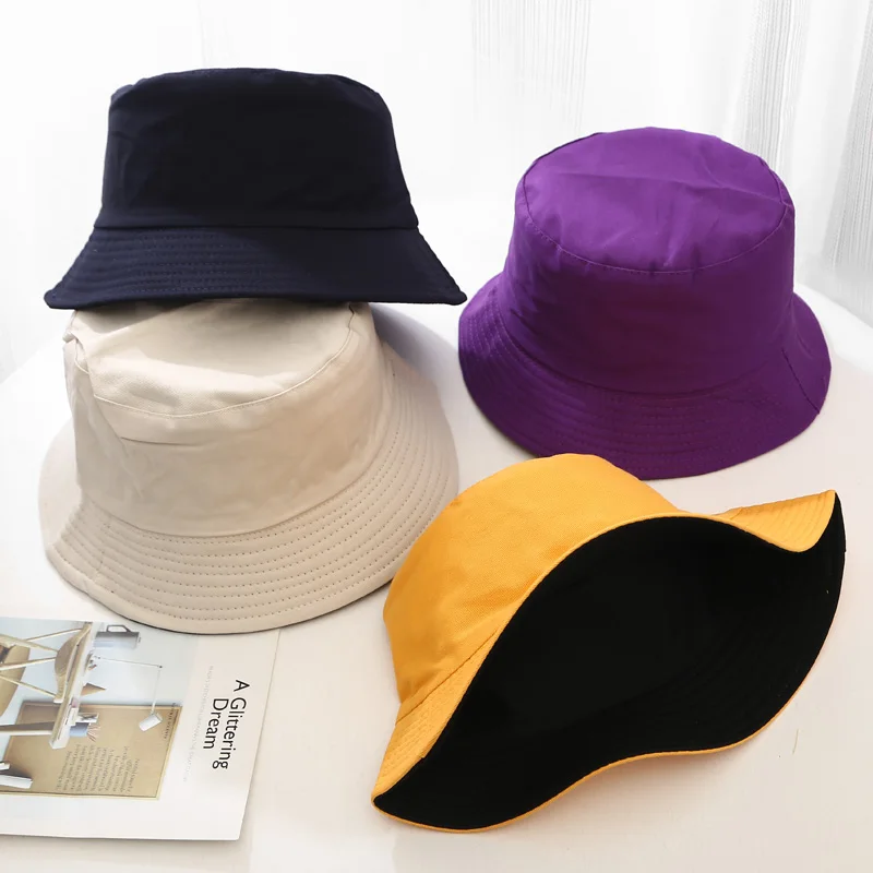 Foldable Bucket Hat Unisex Women Outdoor Sunscreen Cotton Fishing ...