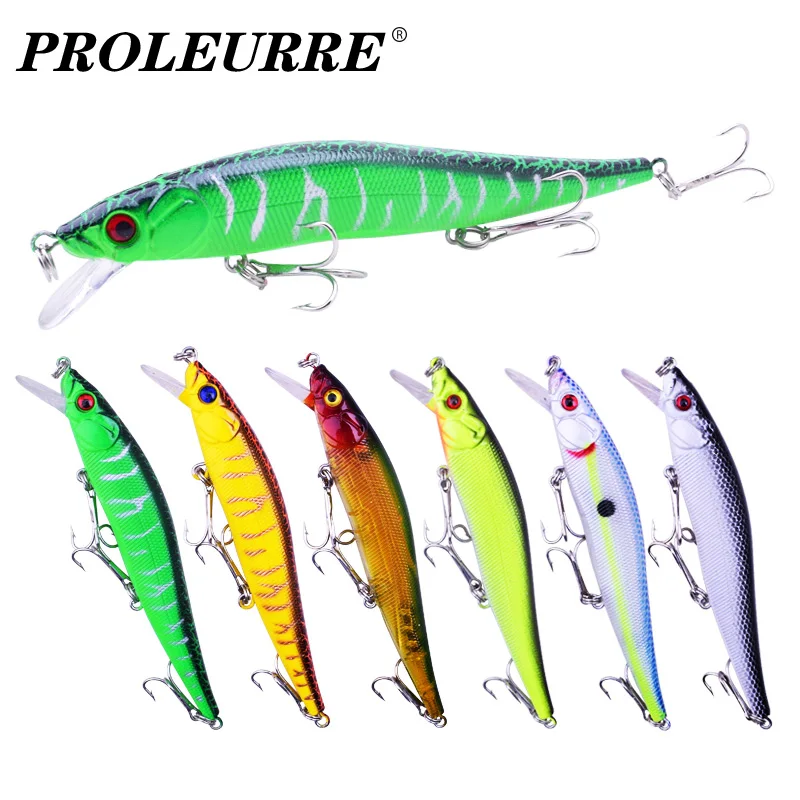 1Pcs Floating Minnow Fishing Hard Lures 11cm 13.5g Swim Wobbler ...