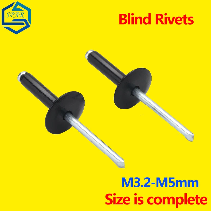 Large Cap Open End Aluminum Blind Rivets/blind Rivet With Flat Round ...