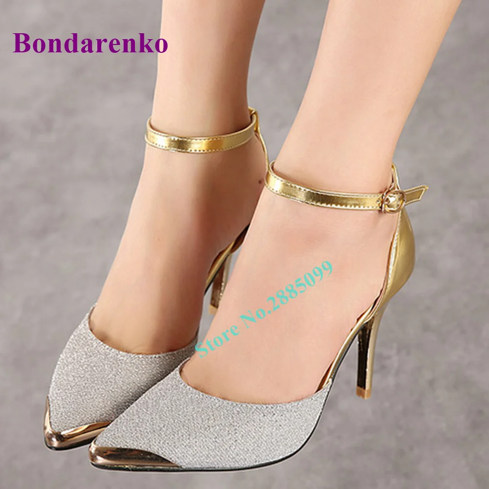 Silver Glitter Prom Heels