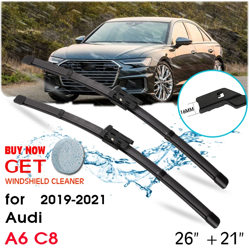 자동차 와이퍼 블레이드 앞 유리 고무 실리콘 리필 와이퍼 아우디 A6 C8 2019 2021 Lhd Rhd 26 인치