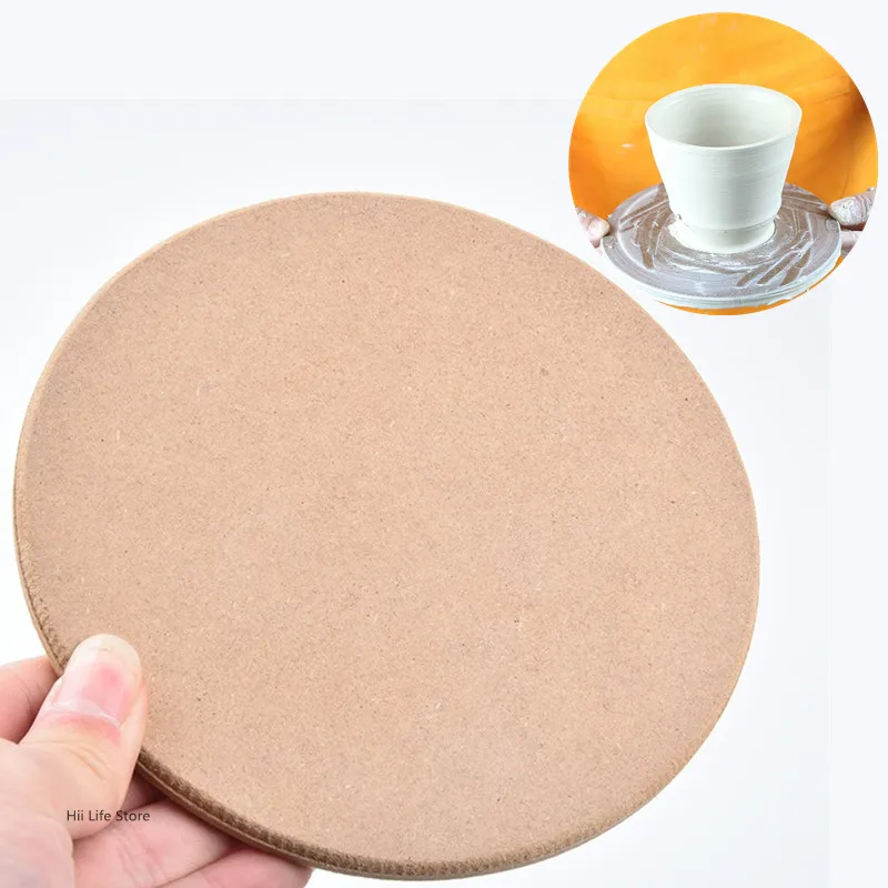 12cm Ceramic Turntable Backing Plate Circular Density Board Wood Fiber ...