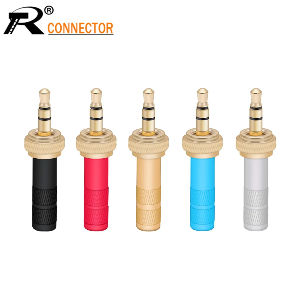 5PC-New-Mini-Jack-3-5-mm-3Pole-Screw-Lock-Stereo-Jack-Plug-Soldering ...