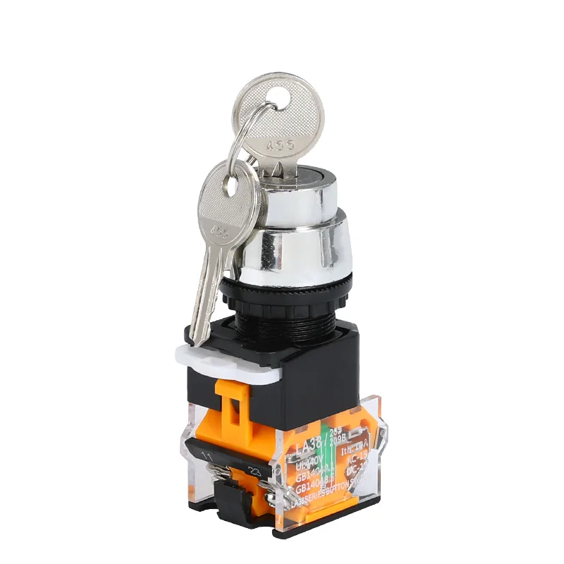 Electrical-Rotary-Switch-Knob-22mm-2-3-Position-Selector-Power-Key ...