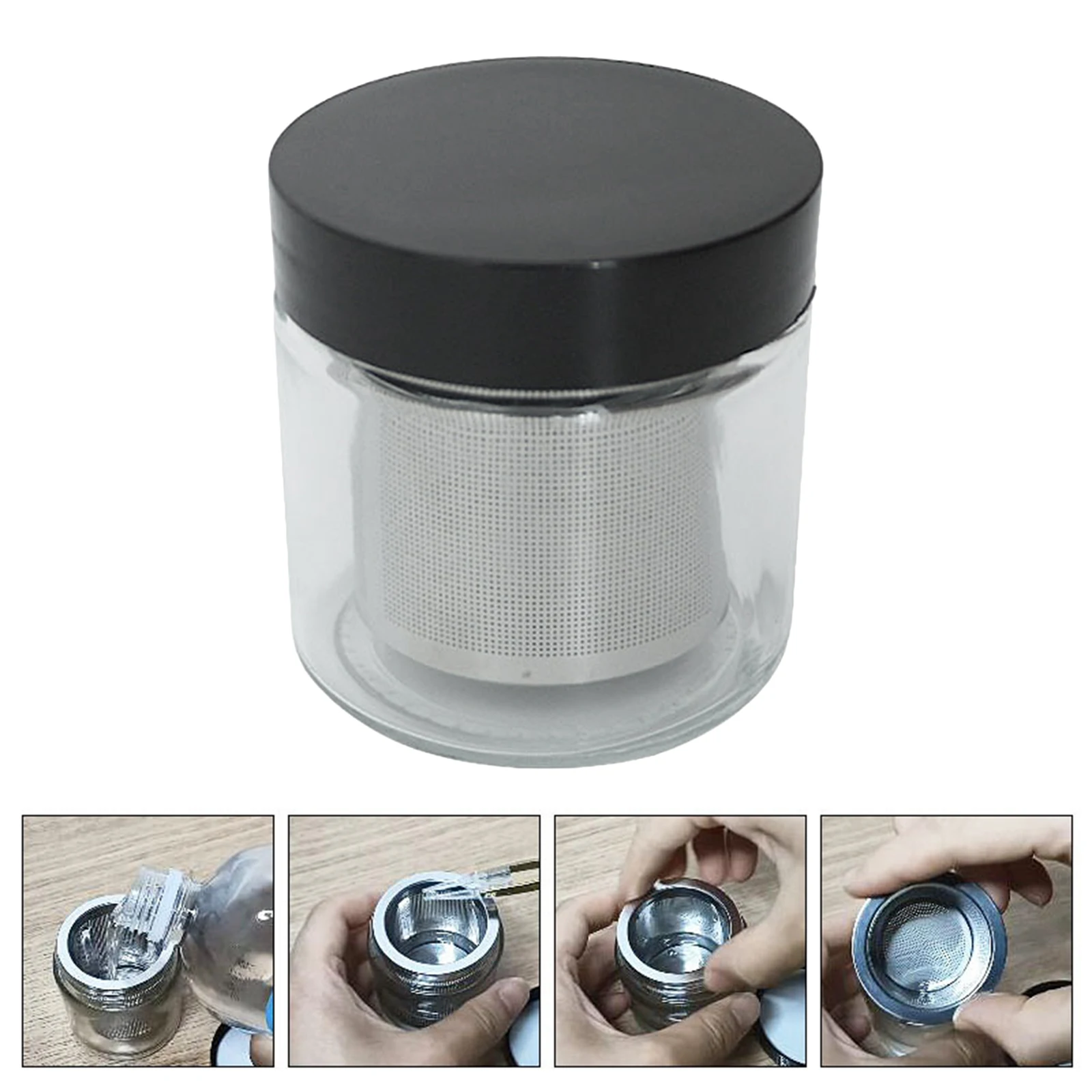 Glass Diamond Washing Cup Jewellery Gemstone Cleaning Jar Watchmaker ...