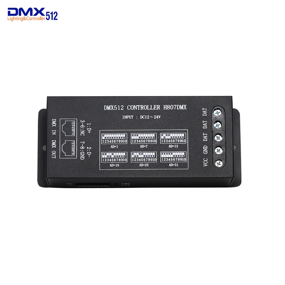 Ws2812 Controller Pixel Rgb | Dmx Controller Lighting | Dmx Ws2812 ...