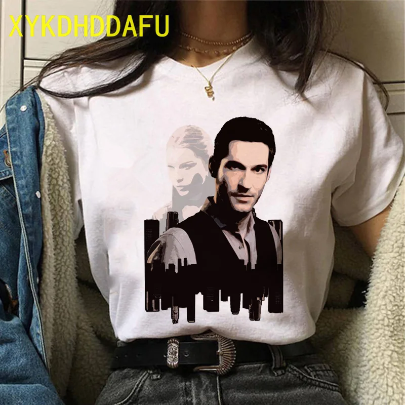 Lucifer Morningstar T Shirt Women Streetwear Funny Top Tee Harajuku New ...