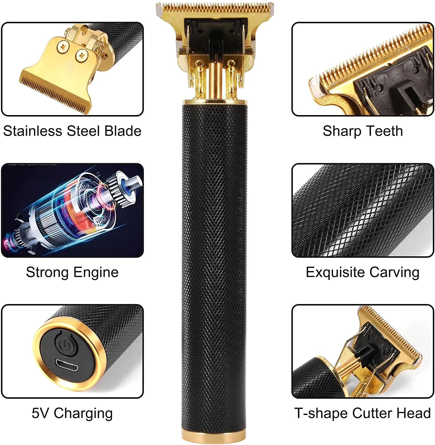 Tondeuse multi-usages,T9 Tondeuses À Cheveux Rasoir Pour Hommes Barbe Rasage Machine Tondeuse ...