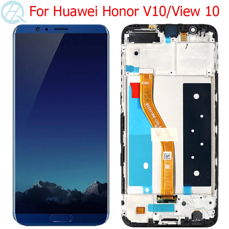 Original View 10 Lcd For Huawei Honor V10 Display With Frame 5.99" Honor View 10 Bkl-l09 Bkl ...