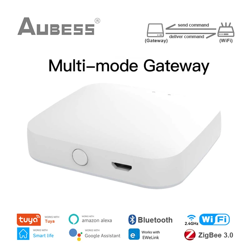 Tuya ZigBee Smart Gateway Multi mode ZigBee Bluetooth Mesh Hub Work with Tuya Smart Life App ...