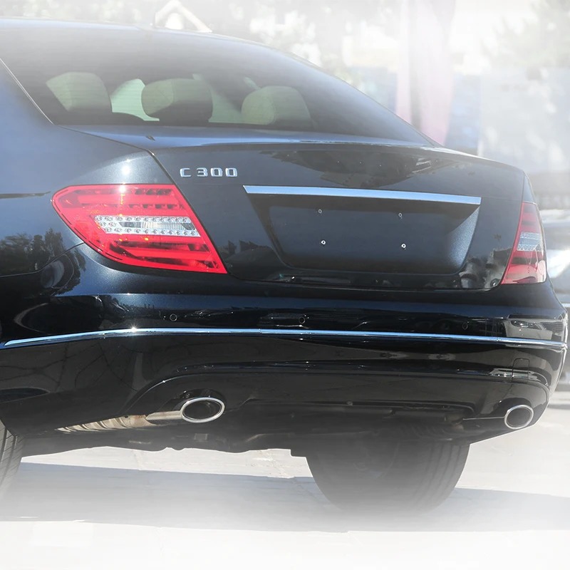 2048853121 리어 범퍼 트림 크롬 몰딩, 메르세데스 벤츠 C200 C260 C300 2011 2012 2013, W204 ...