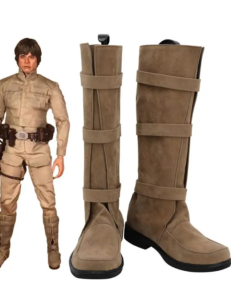 Luke Skywalker Cosplay Boots Leather Shoes Custom Made Any Size For Men ...