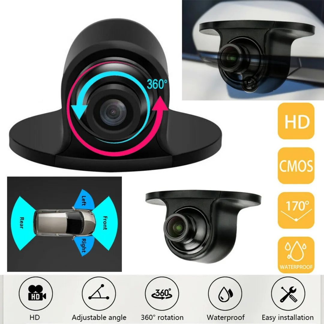 New 360° Rotation Car Front/Side/Rear 3 Angles Reverse Parking Camera ...