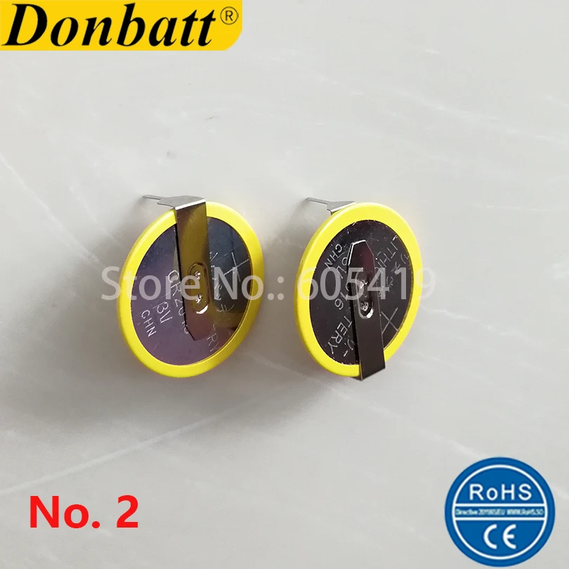 1000pcs/lot 3v Welded Pins Cr2016 Lithium Coin Cell Battery With 2 Pins ...
