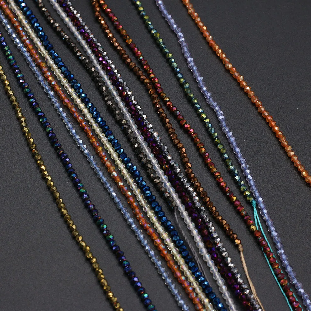 Natural-Stone-Beads-Small-Round-Beads-Mix-Color-Faceted-Loose-Spacer ...