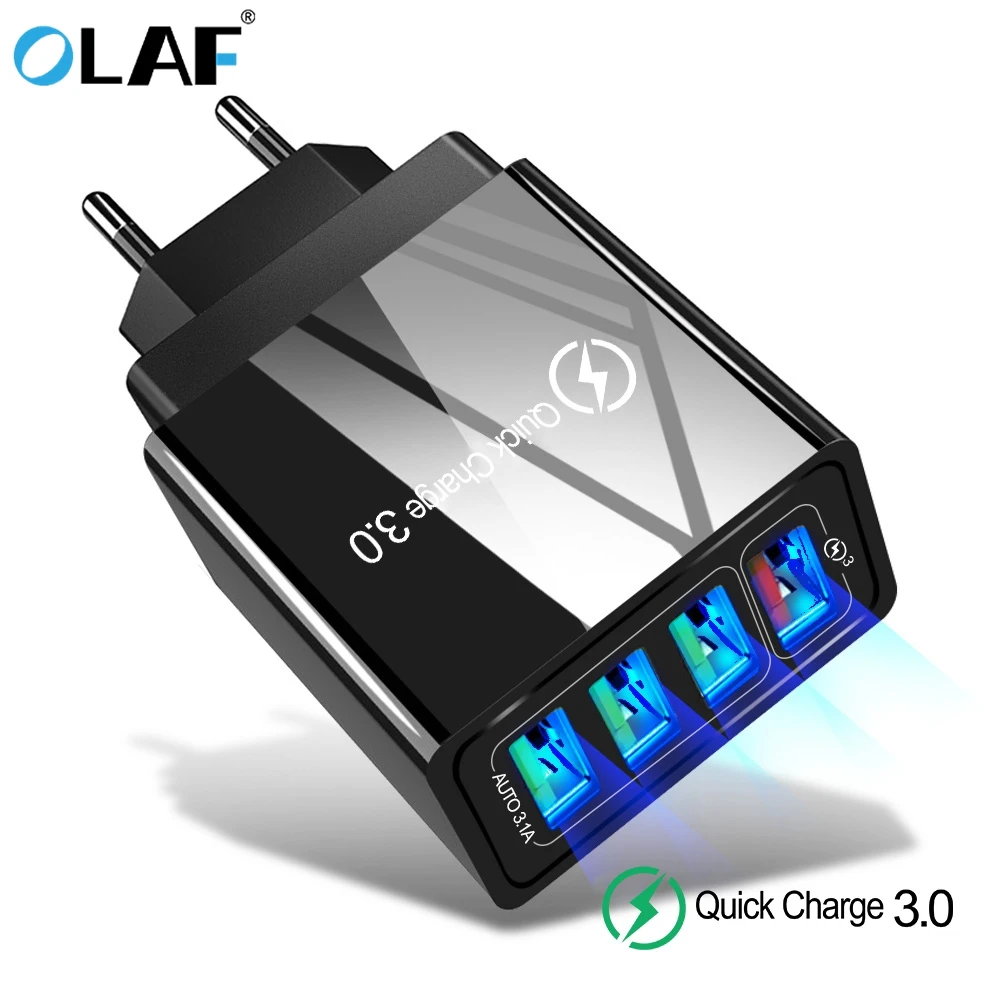 3.1A Quick Charge 4.0 3.0 4 Port USB Charger USB Fast Charger QC4.0 QC3.0 For Samsung S10 A50 ...