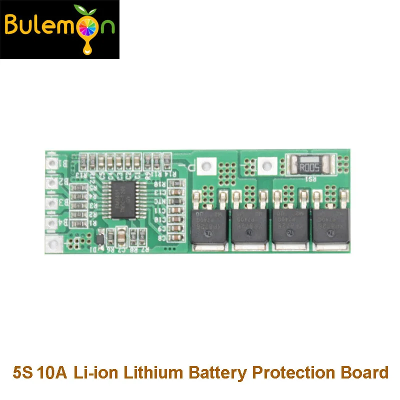 5s 10a Li-ion Lithium Battery Bms 18650 Charger Protection Board 18v ...