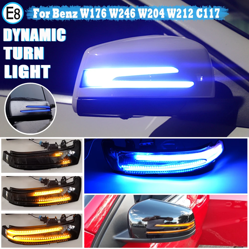 2pcs Dynamic Turn Signal LED Light Side Mirror Indicator For Mercedes ...