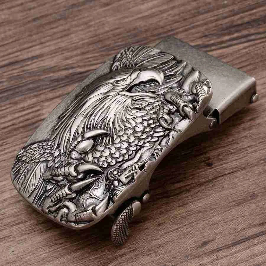 Belt Buckle Alloy Buckle New Belt Buckles Men Automatic Ratchet Buckle ...