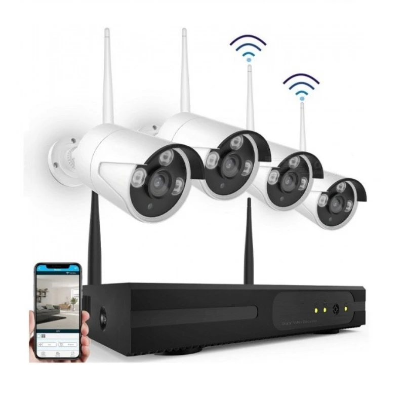 H.265+ Wireless 2MP 4CH NVR Security HD DVR WiFi 1080P Video ...