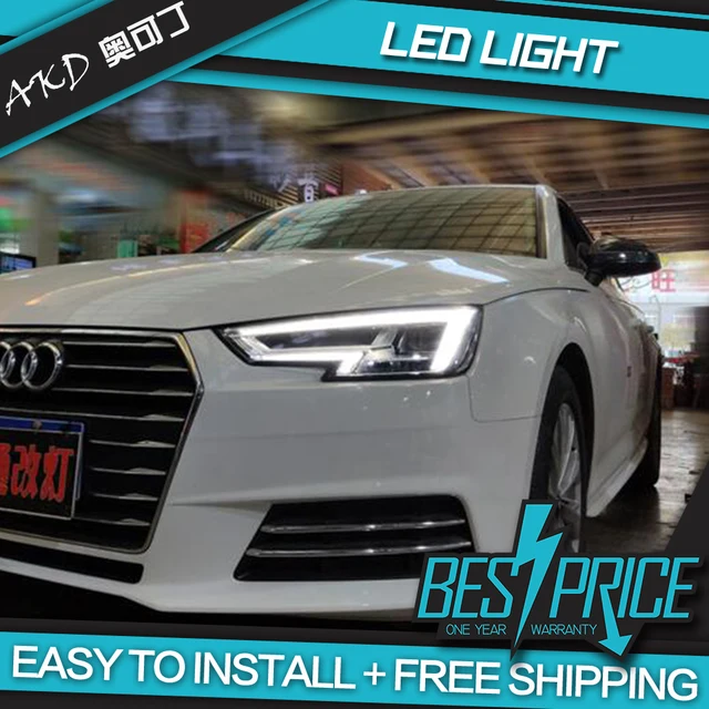 AKD Car Styling for A4 B9 Headlights 2017-2020 A4L RS4 Headlight DRL Hid Head Lamp LED Projector ...