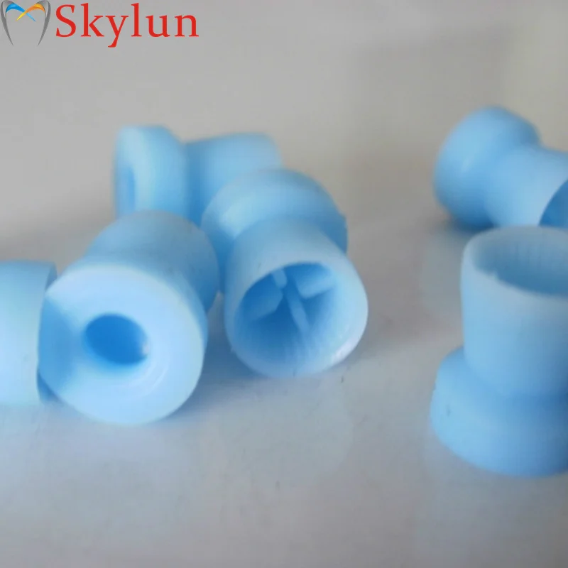 100PCS-Dental-Polishing-Cup-Blue-button-snap-on-Soft-Prophy-Rubber-Cups ...