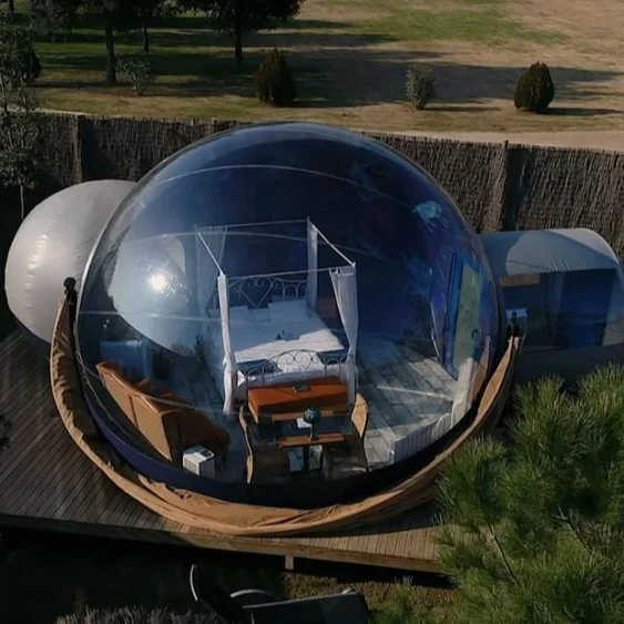 Outdoor-Double-Rooms-Inflatable-Tent-With-Tunnel-Customized-Inflatable ...