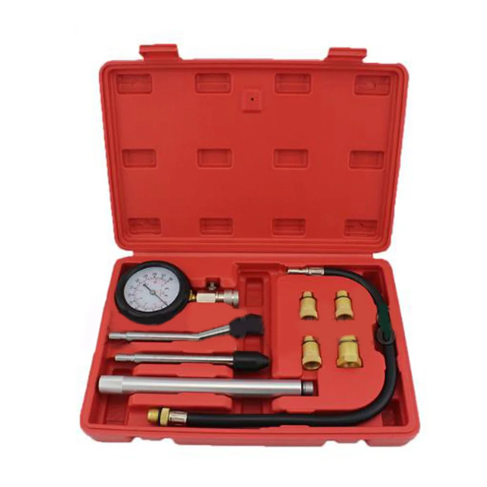 Car Compression Tester Kit Motorcycle Engine Cylinder Plastic+Metal Set ...