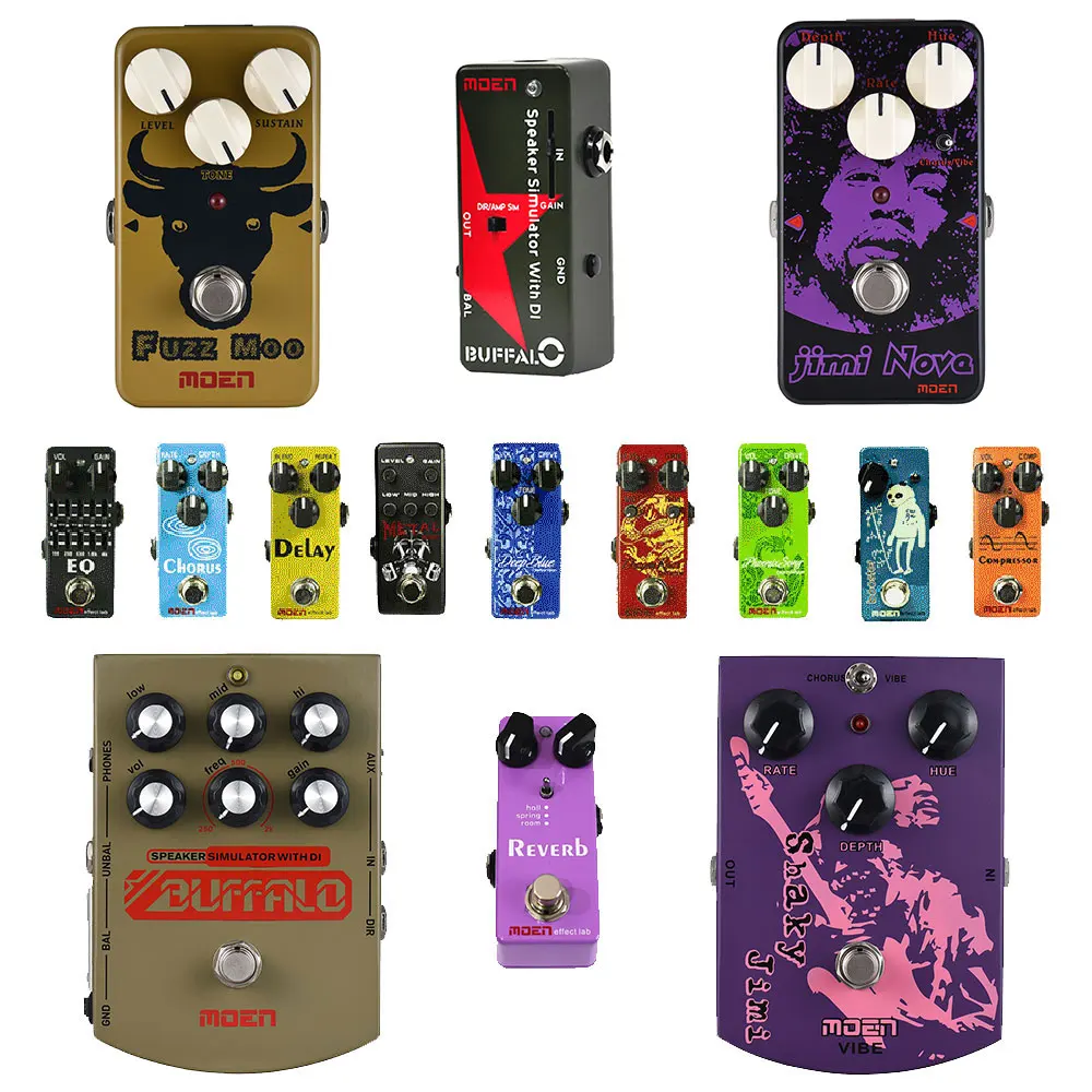 MOEN Guitar Effects Pedals Shaky Jimi BUFFALO Jimi Nova Fuzz Moo ...