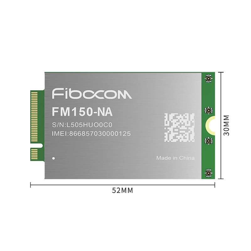 Fibocom FM150 NA 5G 모듈 퀄컴 SDX55 칩셋 SA/NSA 5G NR 서브 6 밴드 LTE Cat20 M.2 ...