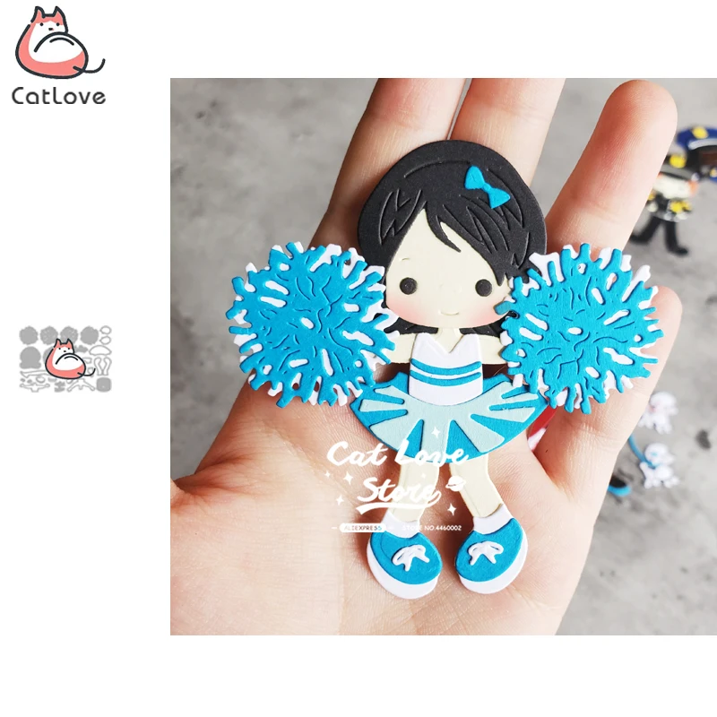 Catlove-Cheerleaders-Metal-Cutting-Dies-Scrapbooking-Mold-Knife-Stencil ...