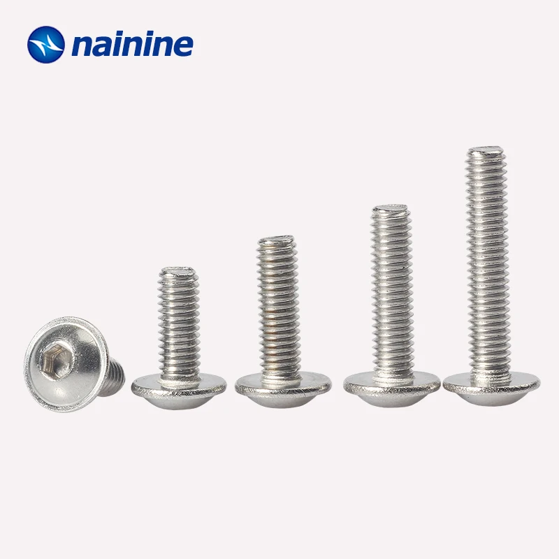 20Pcs M3 M4 M5 M6 304 Stainless Steel Hexagon Socket Button Head Screws ...