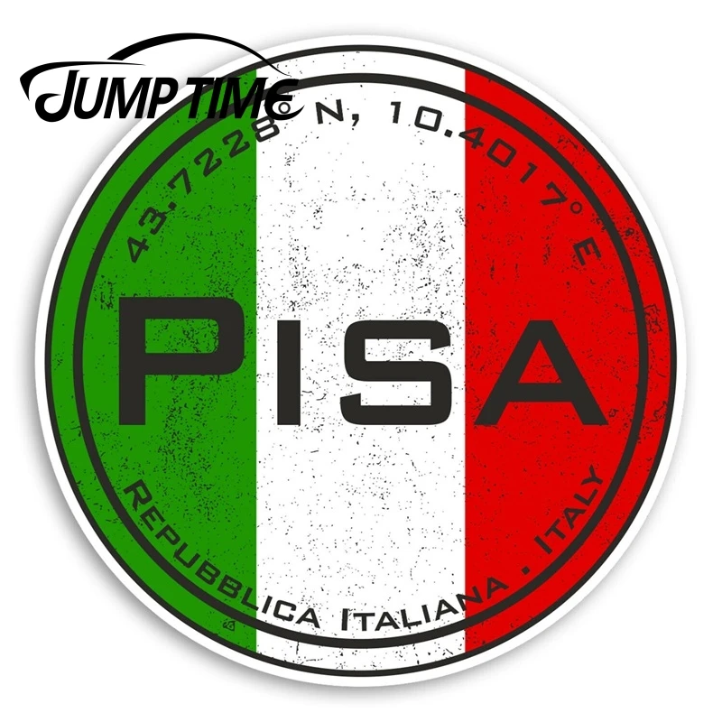 Jump-Time-Pisa-Italy-Vinyl-Stickers-Travel-Italian-Flag-Sticker-Luggage ...
