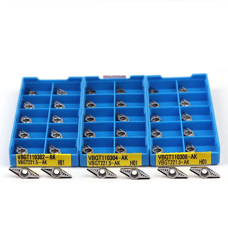 10pcs VBGT110304 VBGT110308 VCGT110302 VCGT110304 AK H01 Carbide Insert ...