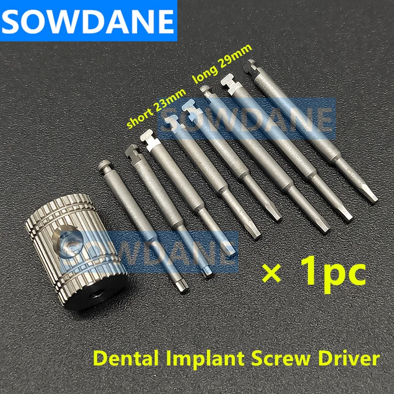 저속 핸드피스 짧은 드라이버용 치과 임플란트 나사 드라이버, 23mm 긴 드라이버, 29mm 생크 직경 2.35mm, 1 개 ...