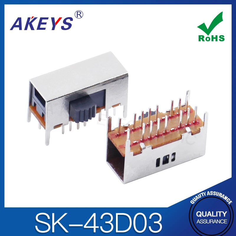 3 P Toggle Switch | 2 Toggle Switch - 10pcs Sk-43d03 4p3t 7 4mm 3-gear Toggle Switch - Aliexpress