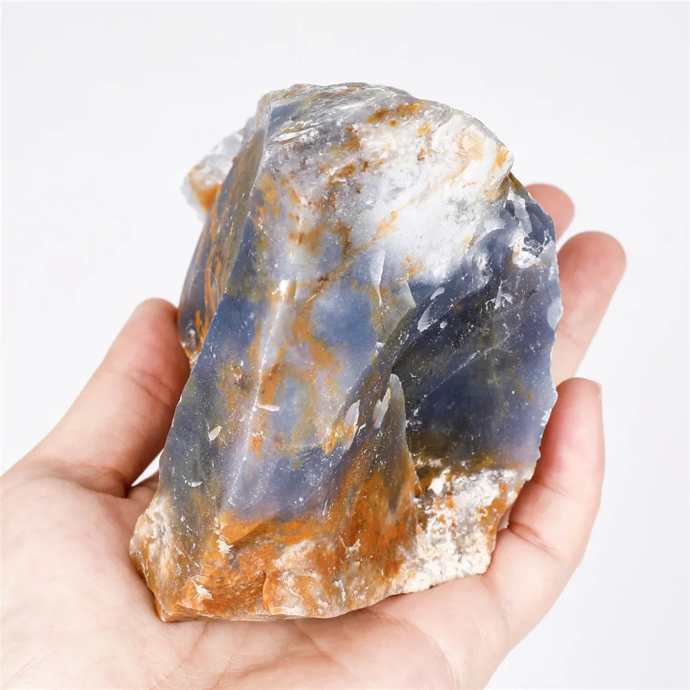 Azul Calcedônia Ágata Natural Pedras Minerais Calcedonite Cru Casa ...