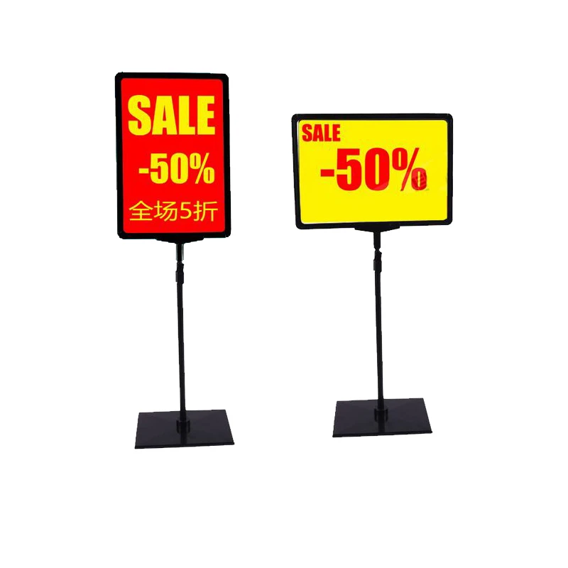 Supermarket POP Iklan Poster Display Stand Rak A3/A4/A5 Bingkai Foto ...