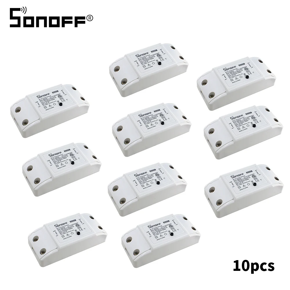 10pcs-SONOFF-Basic-BasicR2-10A-220V-Wifi-Switch-DIY-Timer-Wireless ...