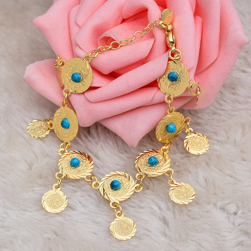 팔찌 아랍 민족 만나고 신선한 금화 팔찌 돌 여성 두바이 보석 팔찌 아프리카 선물 아이 생일 선물체인 And 링크 팔찌 Aliexpress