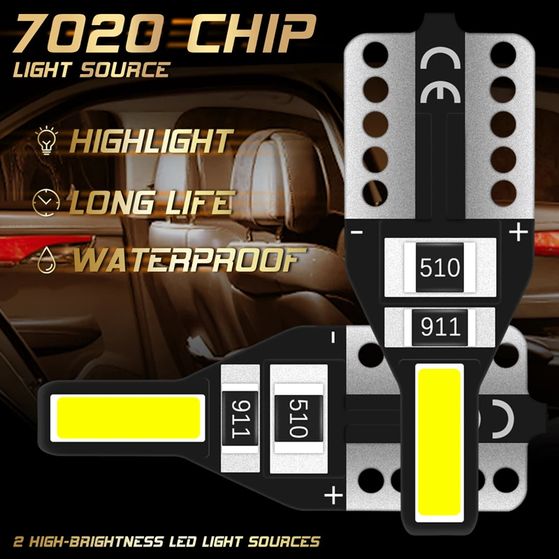 10x T10 W5W Светодиодная лампа авто интерьерный светильник для ...