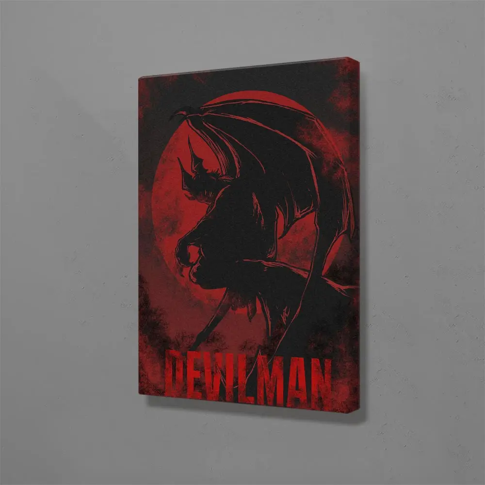 Devilman Anime Decoration Prints Home Decor Canvas Dorm Living Room ...