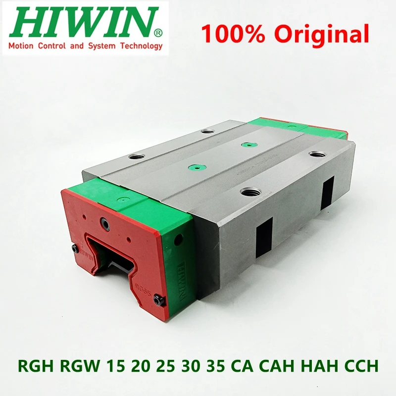 Guia de bloco linear hiwin original, vagão rgh rgw 15 20 25 30 35 ca ...