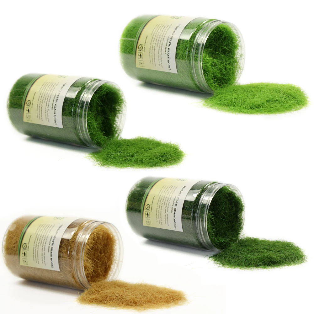 1 X 300ml 35g 12mm Static Grass Powder Turf Flock Lawn Nylon Green ...