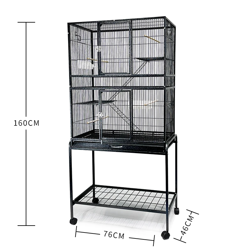 Waimea Wingplex Double Decker Wrought Iron Bird Flight Parrot Cage With ...