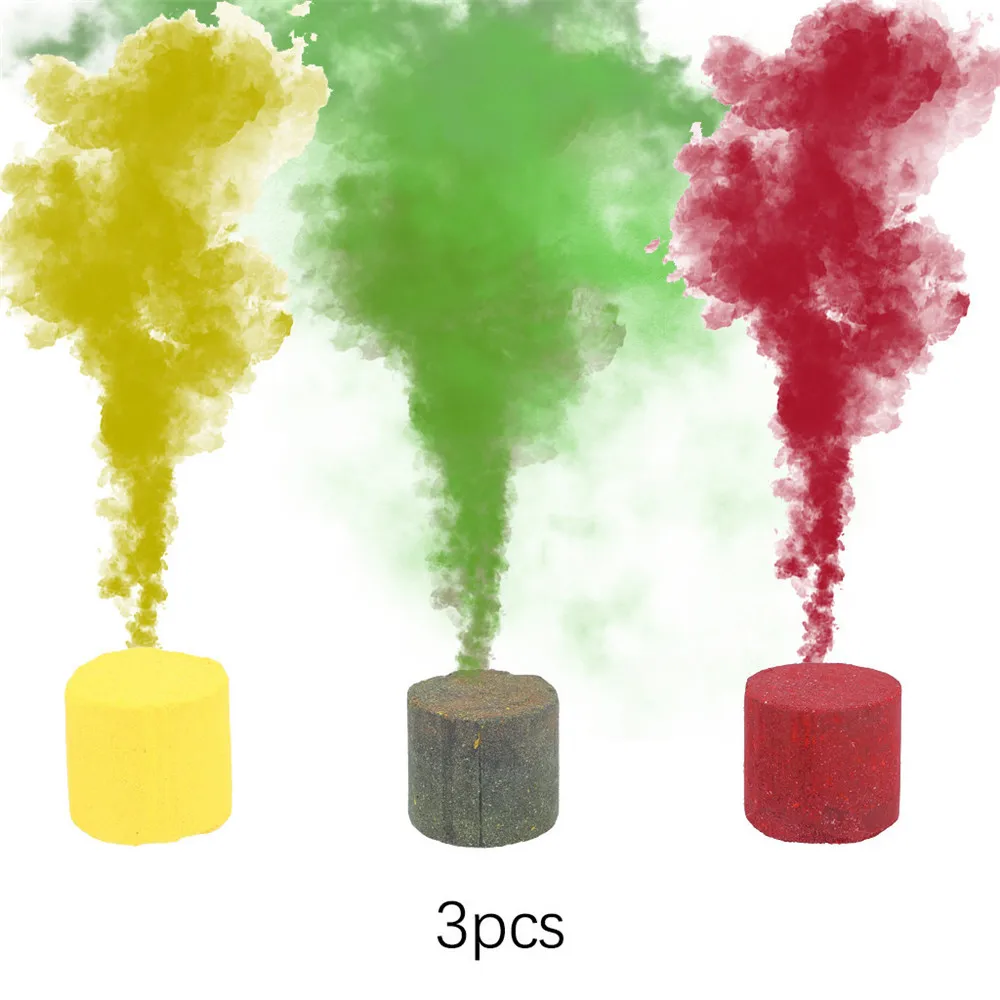 3pcs Smoke Cake Colorful Smoke Effect Show Round Bomb Stage Photography ...