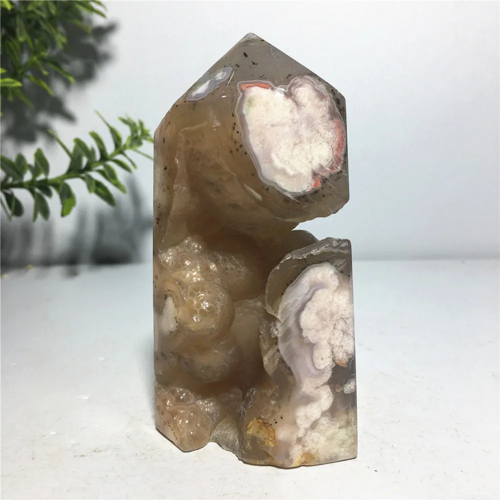 Rocks & Geodes Druzy Flower Agate Tower Crystal Point Home & Living ...