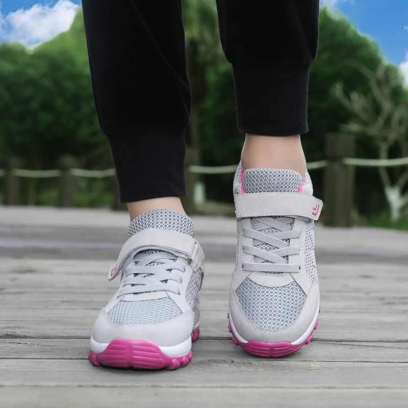 Golden Sapling Plus Size Sneakers Women Breathable Air Mesh Trainer ...